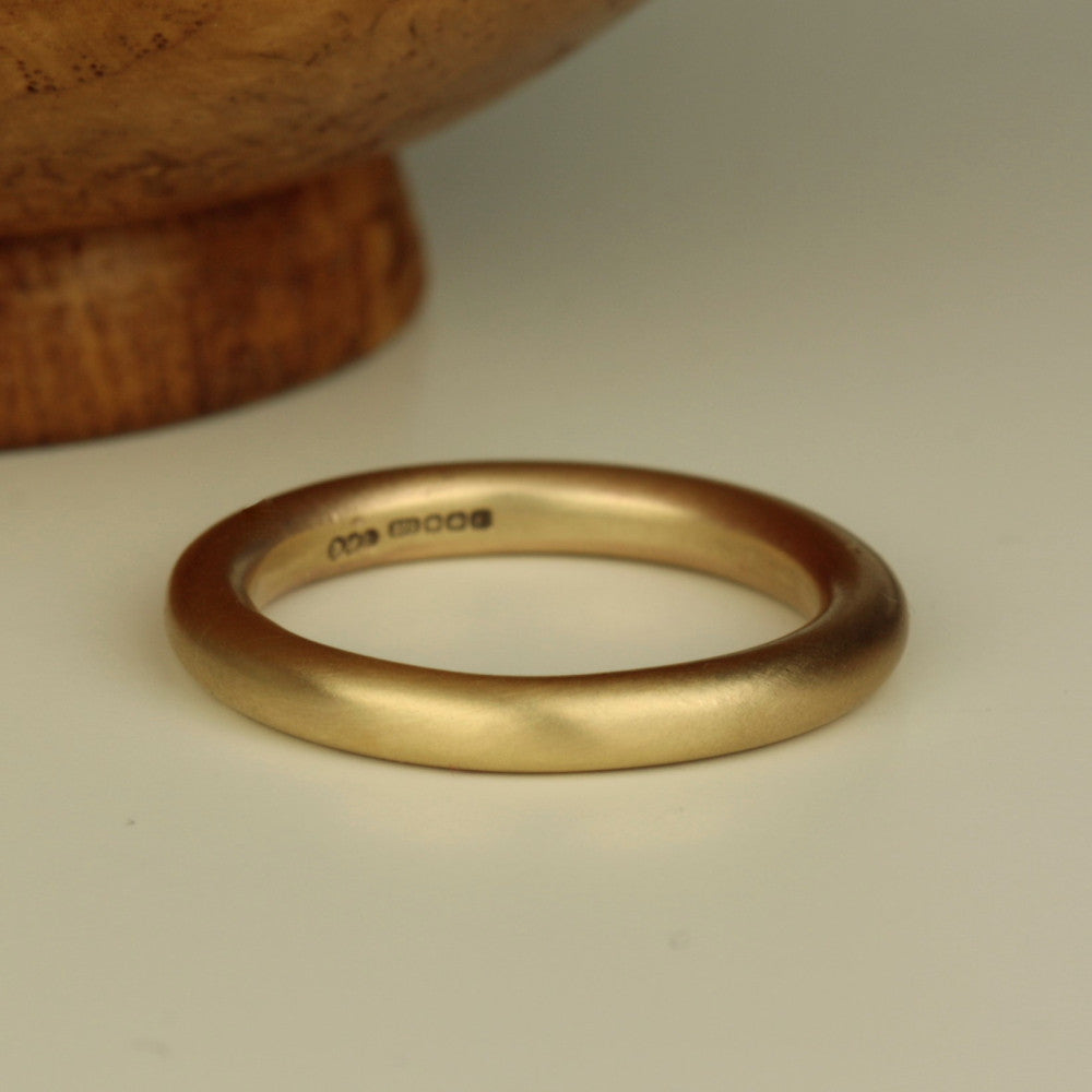Thick Gold Round Wedding Ring - British Handcrafted Wedding Rings ...